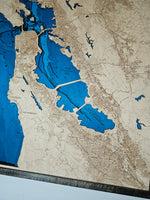 Large San Francisco Bay Area 3D Wood Map – Tahoe Wood Maps