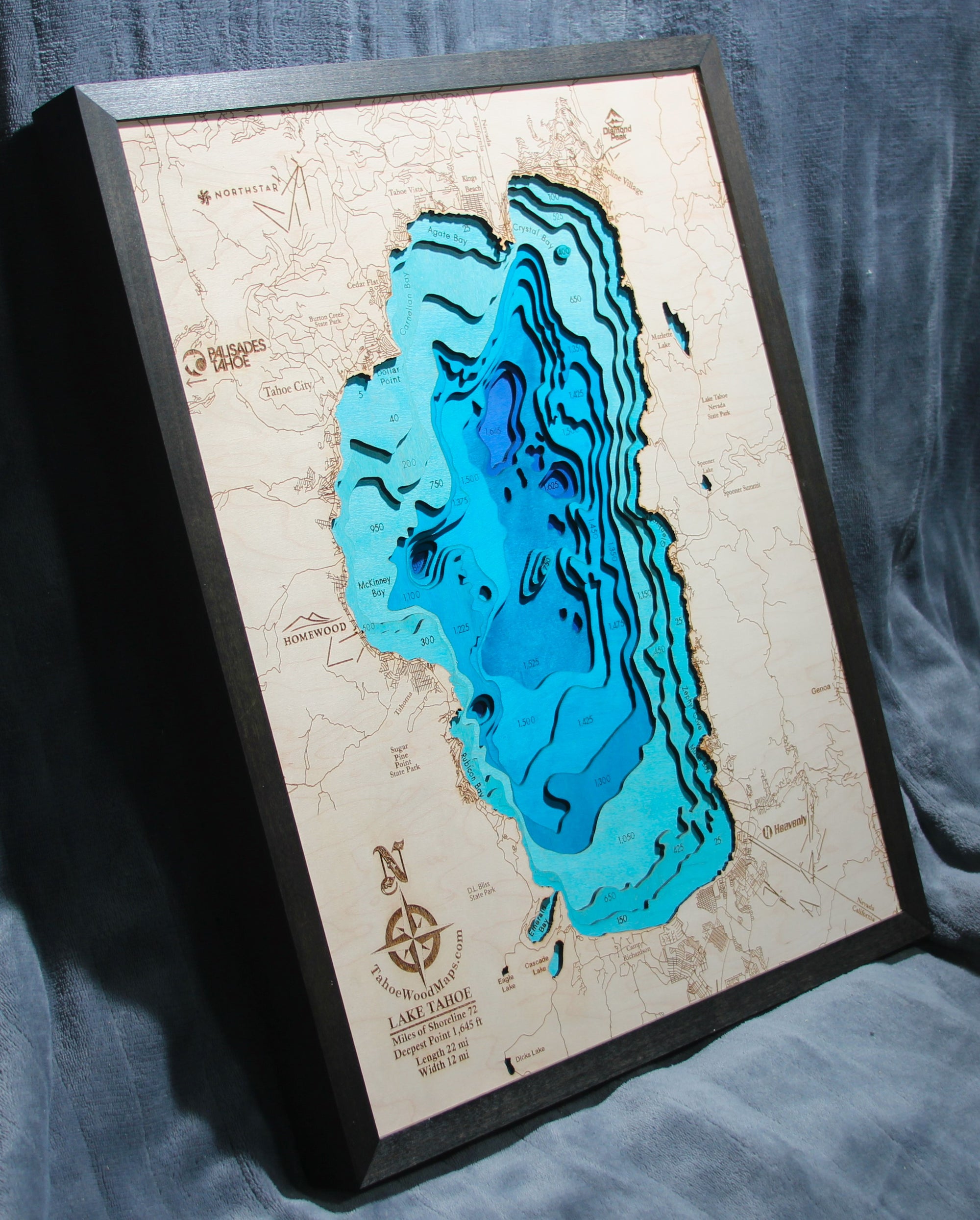NEW!! Medium Lake Tahoe – Tahoe Wood Maps