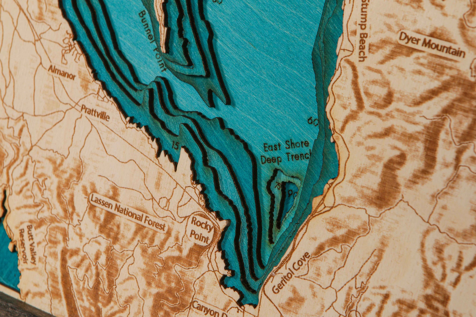 Lake Almanor 3D Wood Map – Tahoe Wood Maps