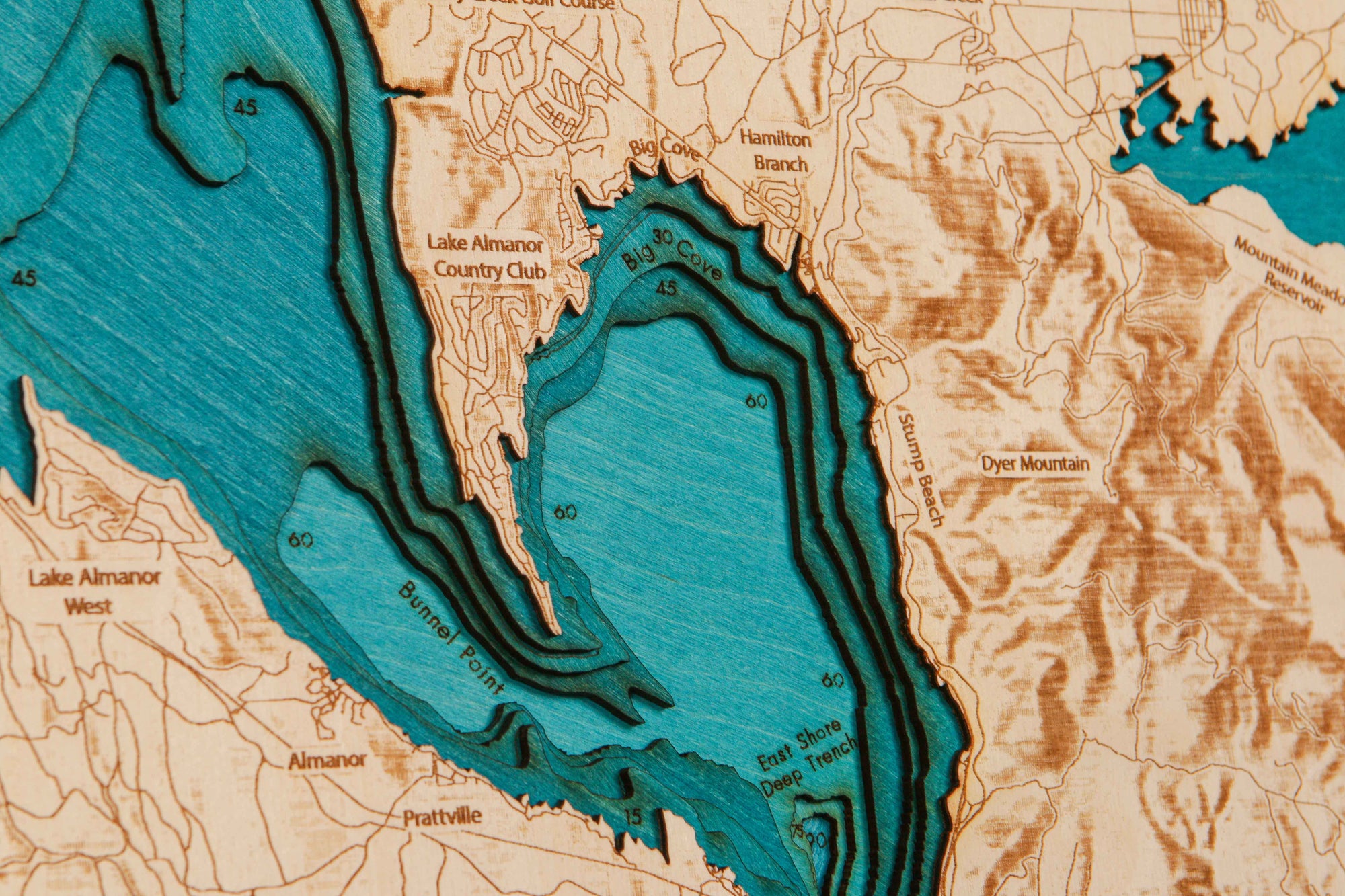Lake Almanor 3D Wood Map – Tahoe Wood Maps