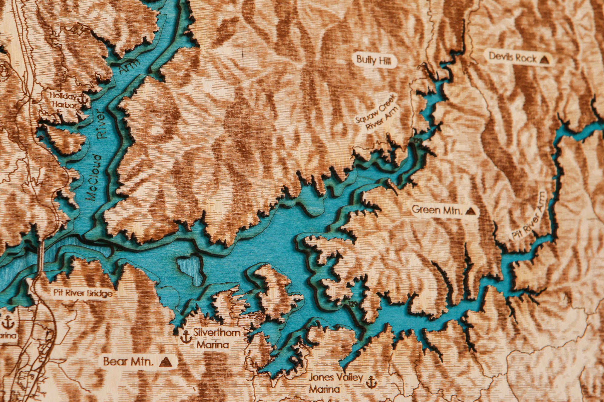 Shasta Lake 3D Wood Map – Tahoe Wood Maps