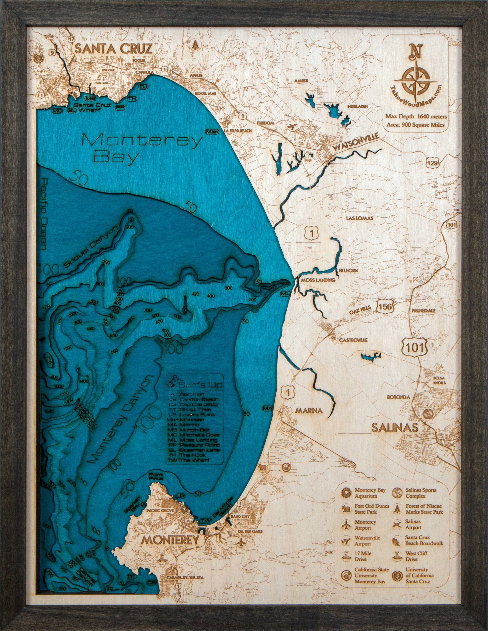 Monterey Bay Maps – Tahoe Wood Maps