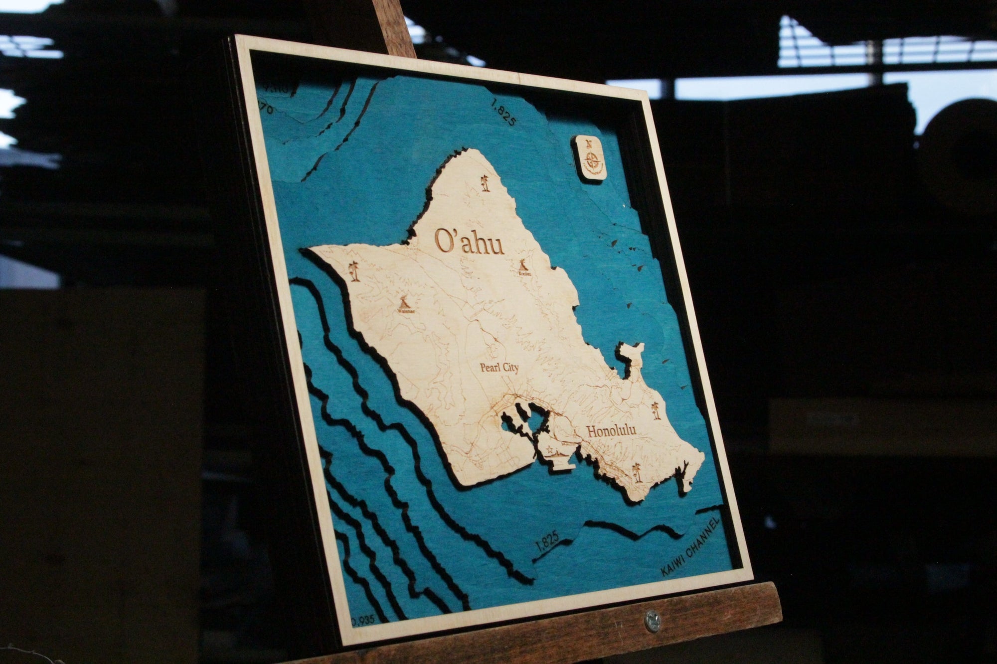 Mini Oahu 3D Wood Map – Tahoe Wood Maps