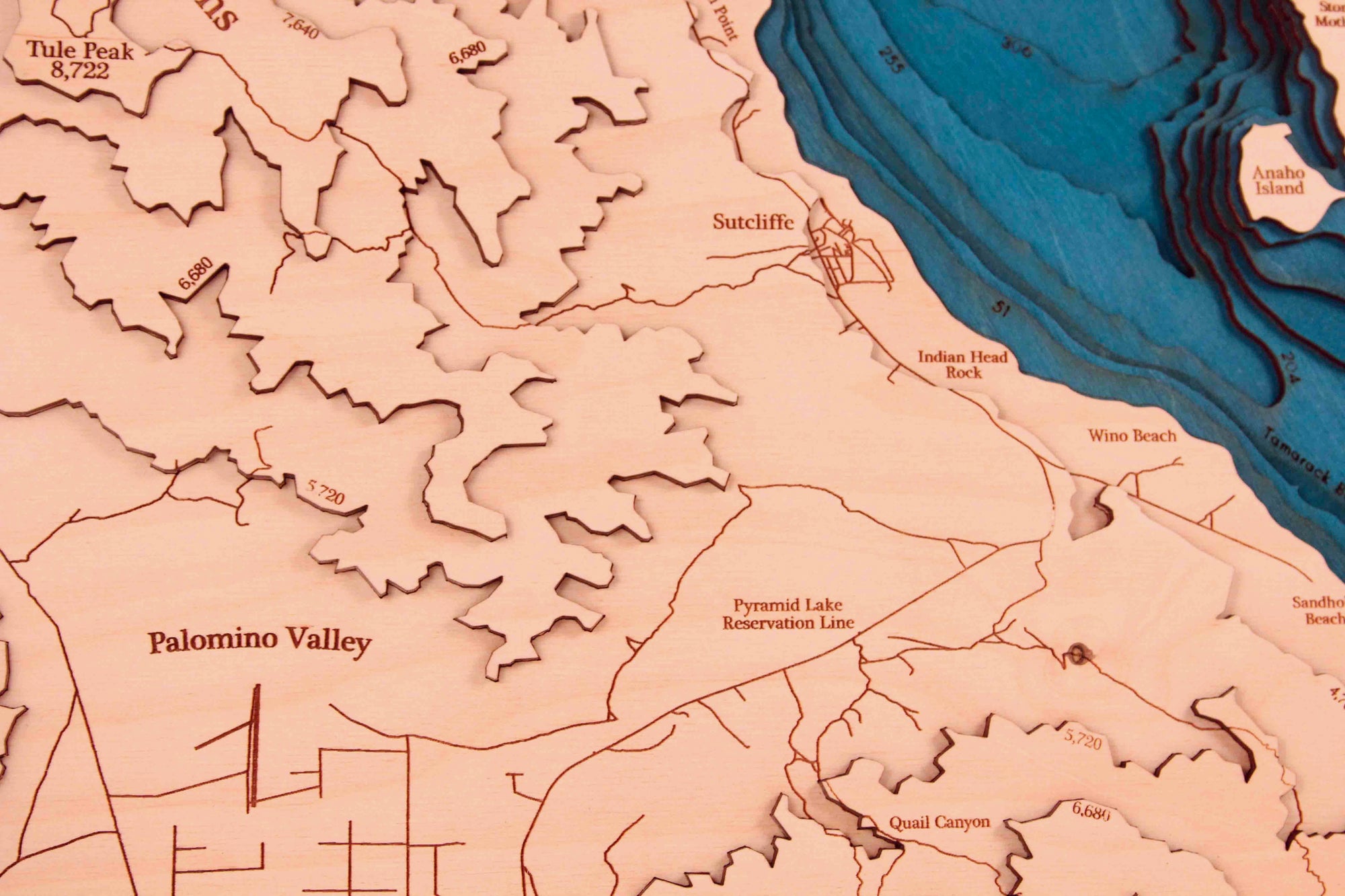 Pyramid Lake 3D Wood Map – Tahoe Wood Maps