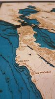 Large San Francisco Bay Area 3D Wood Map – Tahoe Wood Maps