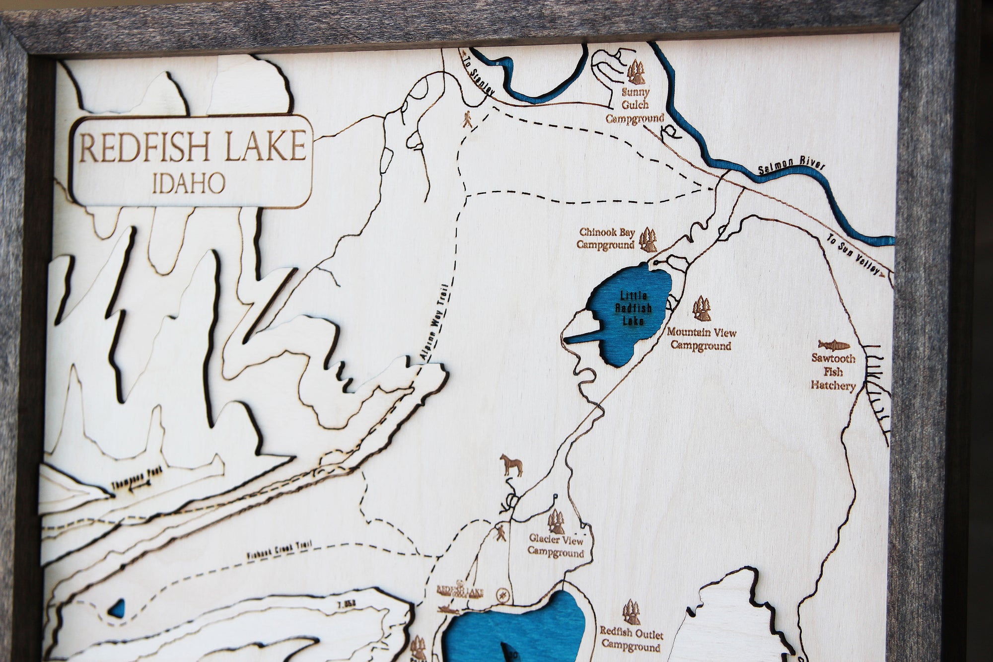 Redfish Lake 3D Wood Map – Tahoe Wood Maps