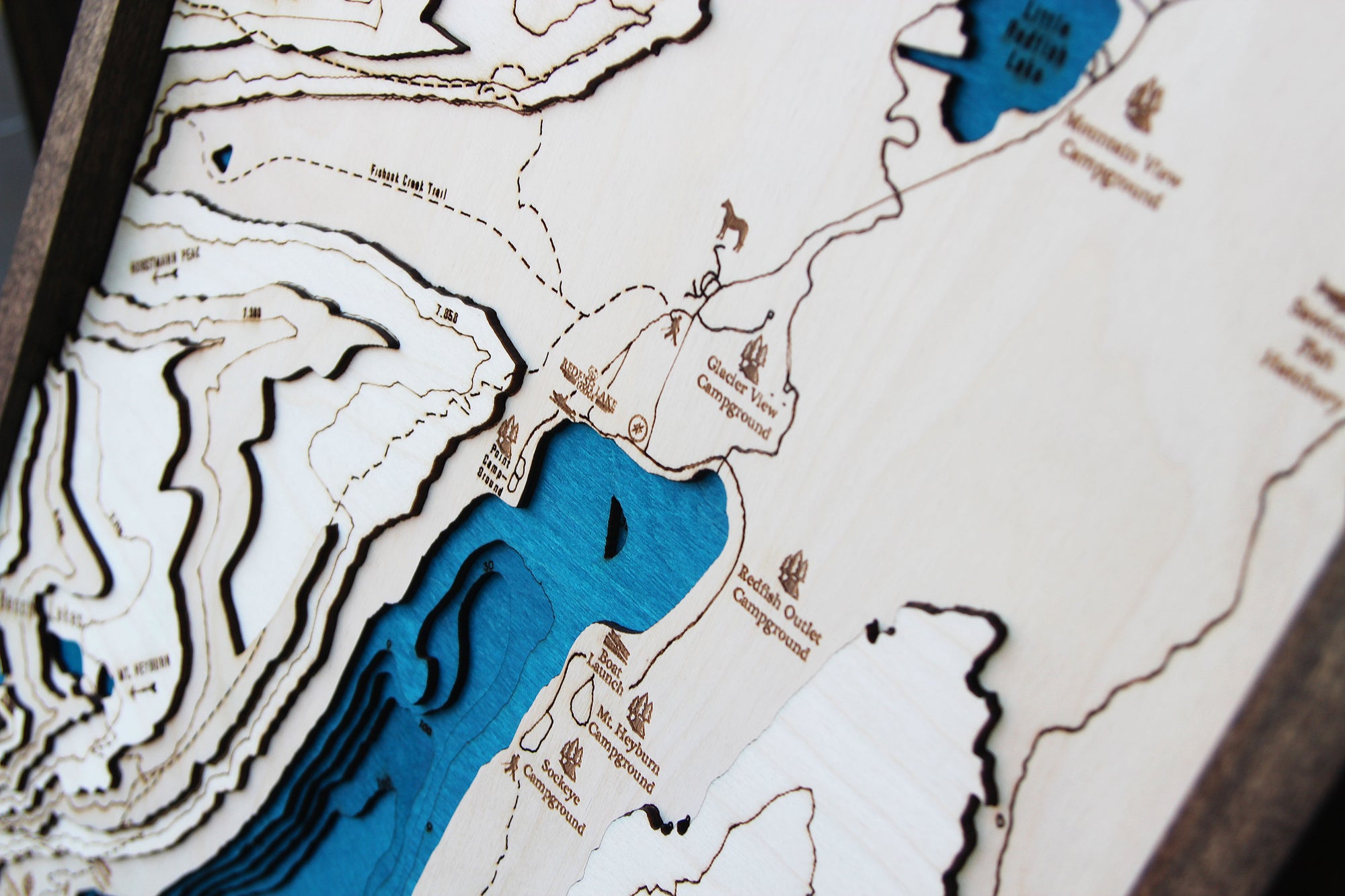 Redfish Lake 3D Wood Map – Tahoe Wood Maps