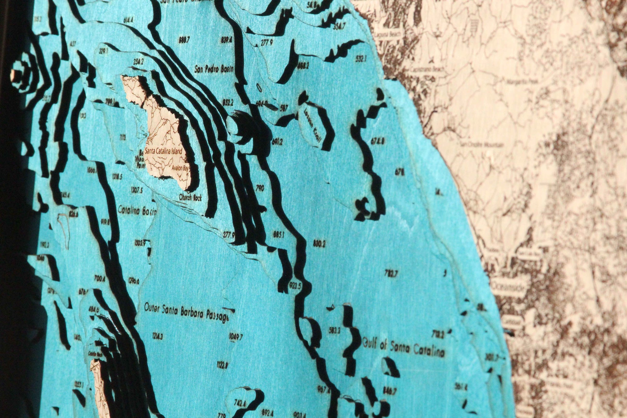 SoCal – L.A. to S.D. 3D Wood Map – Tahoe Wood Maps