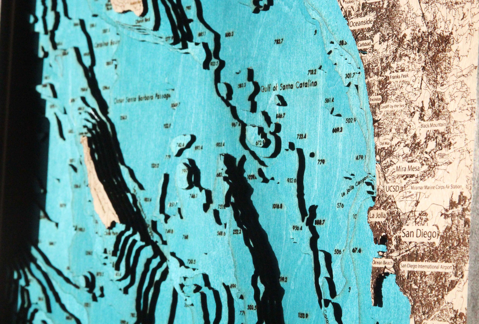SoCal – L.A. to S.D. 3D Wood Map – Tahoe Wood Maps