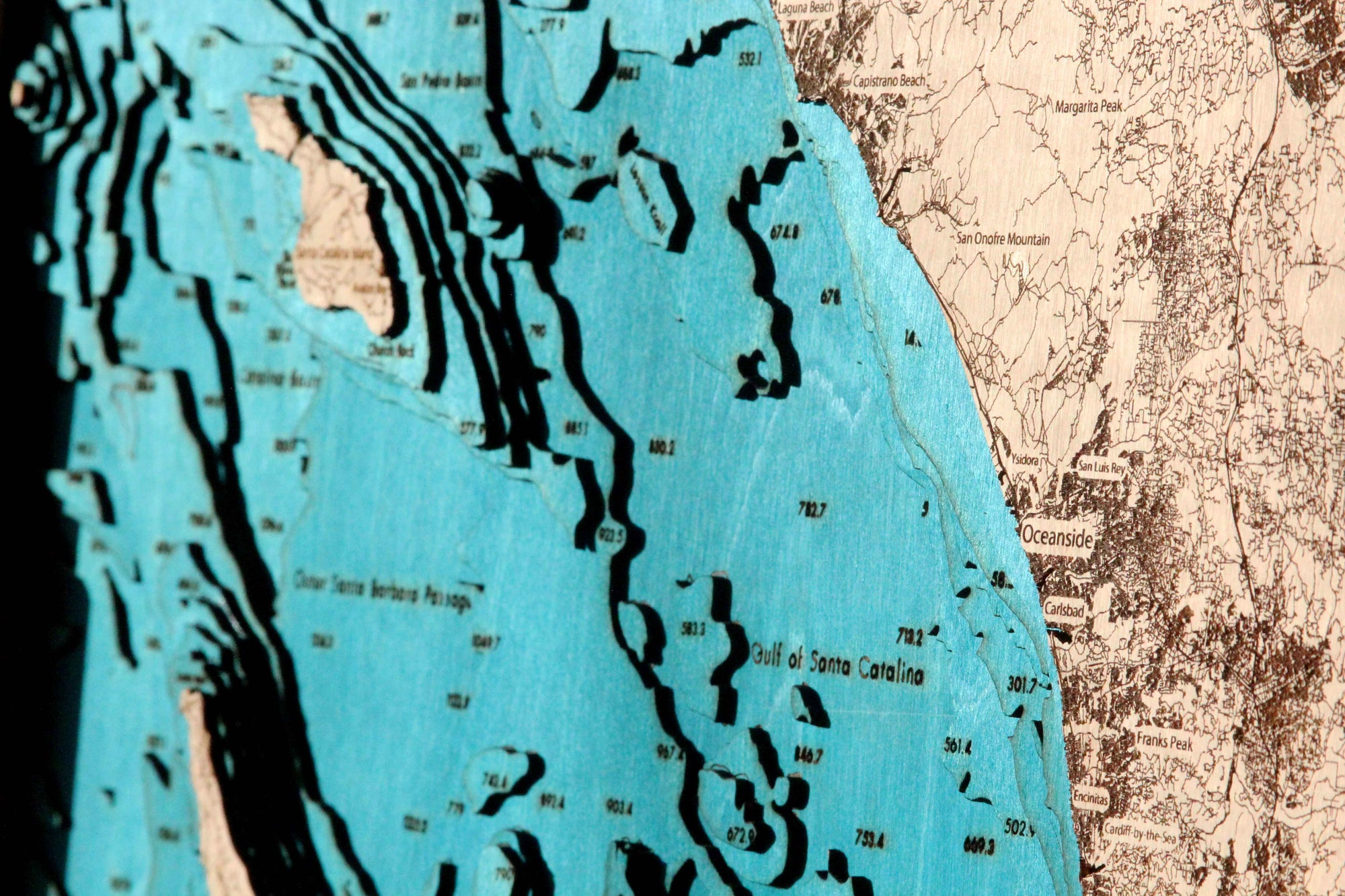 SoCal – L.A. to S.D. 3D Wood Map – Tahoe Wood Maps