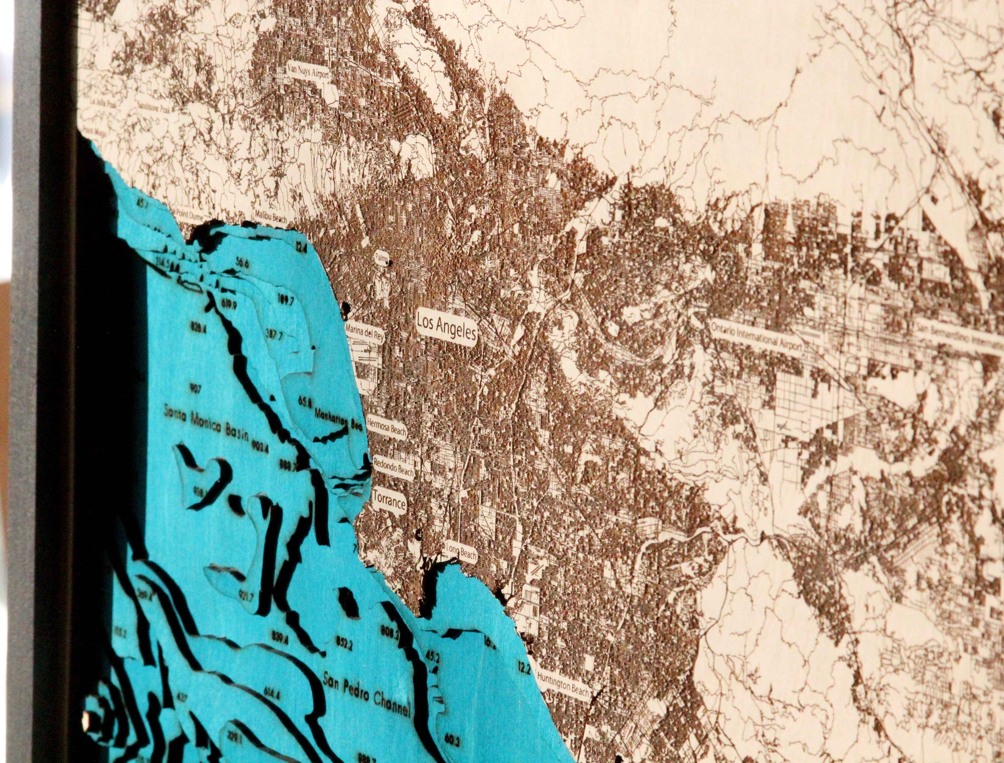 SoCal – L.A. to S.D. 3D Wood Map – Tahoe Wood Maps